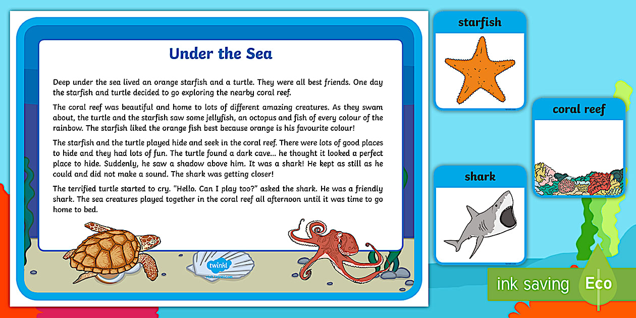 Under the Sea Themed Listening Story Activity - Twinkl