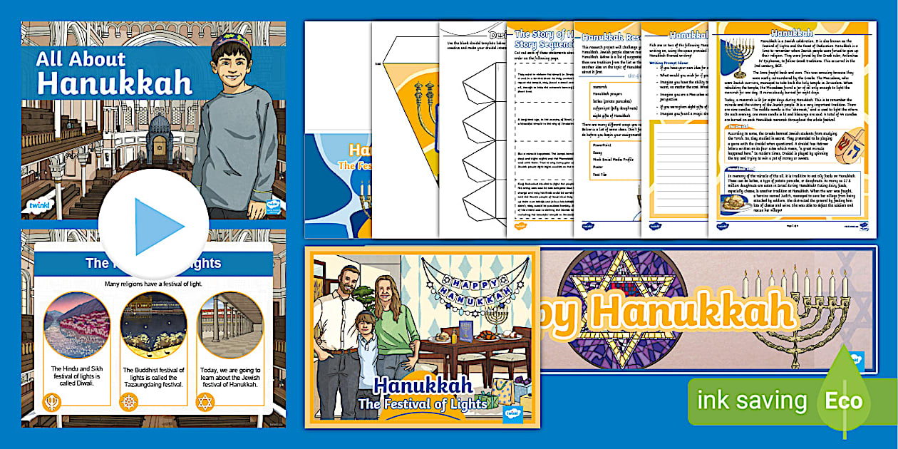 All About Hanukkah Resource Pack - Grades 4-6 (teacher made)