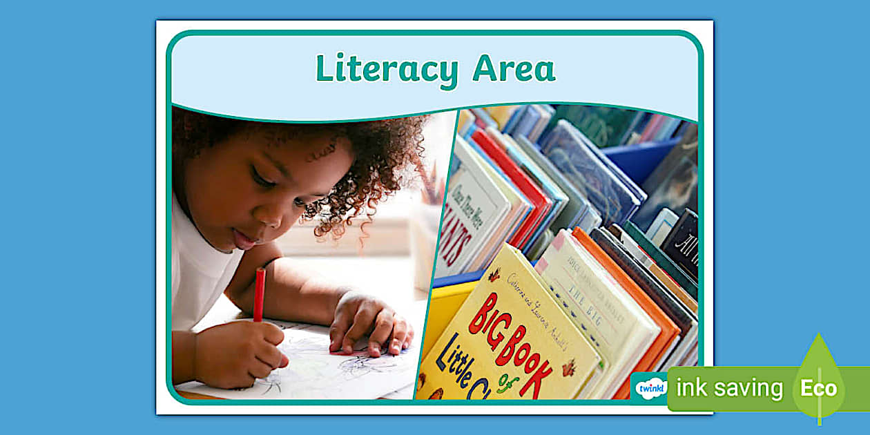 👉 Literacy Area Photo Sign | Twinkl