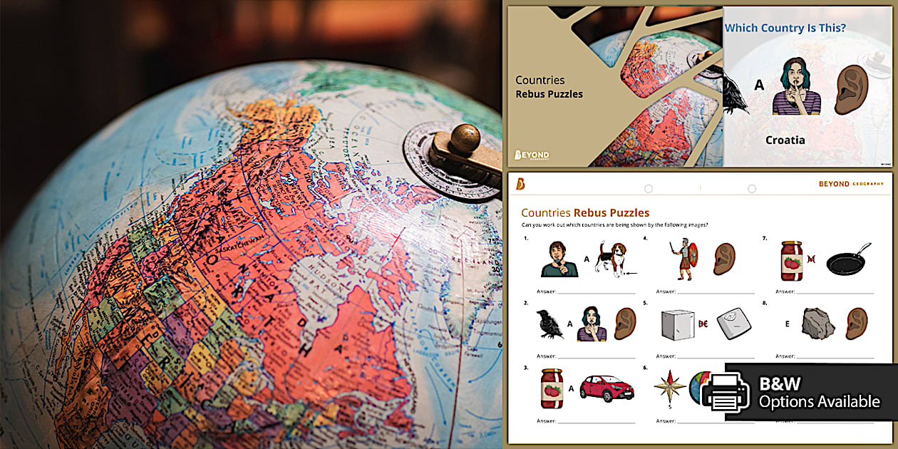 Countries Rebus Puzzles Activity Pack 2 (teacher made)