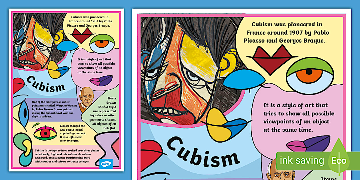 Cubism Display Poster - Twinkl - KS2 (teacher made) - Twinkl