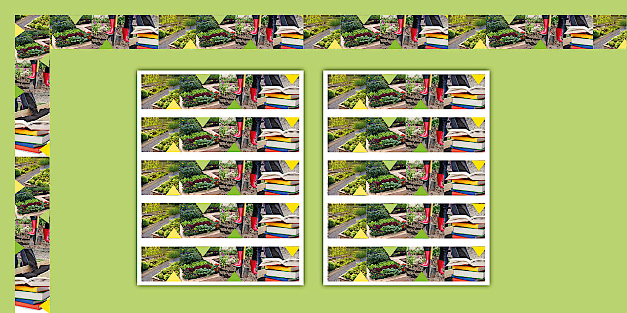 Reading Garden Theme Bulletin Board Borders