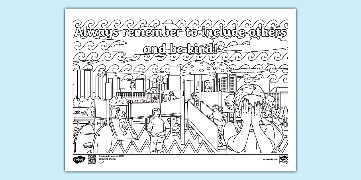 Include Others and Be Kind: Mindfulness Sadness Colouring