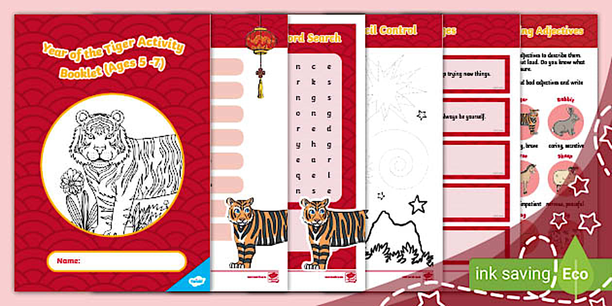 Year of the Tiger Activity Booklet (Ages 5 - 7) - Twinkl