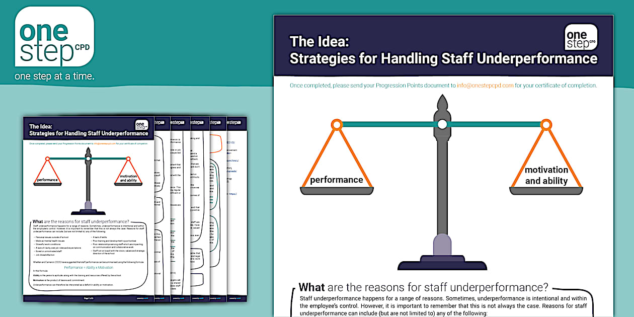 OneStep CPD: Performance Management for Teachers - Twinkl