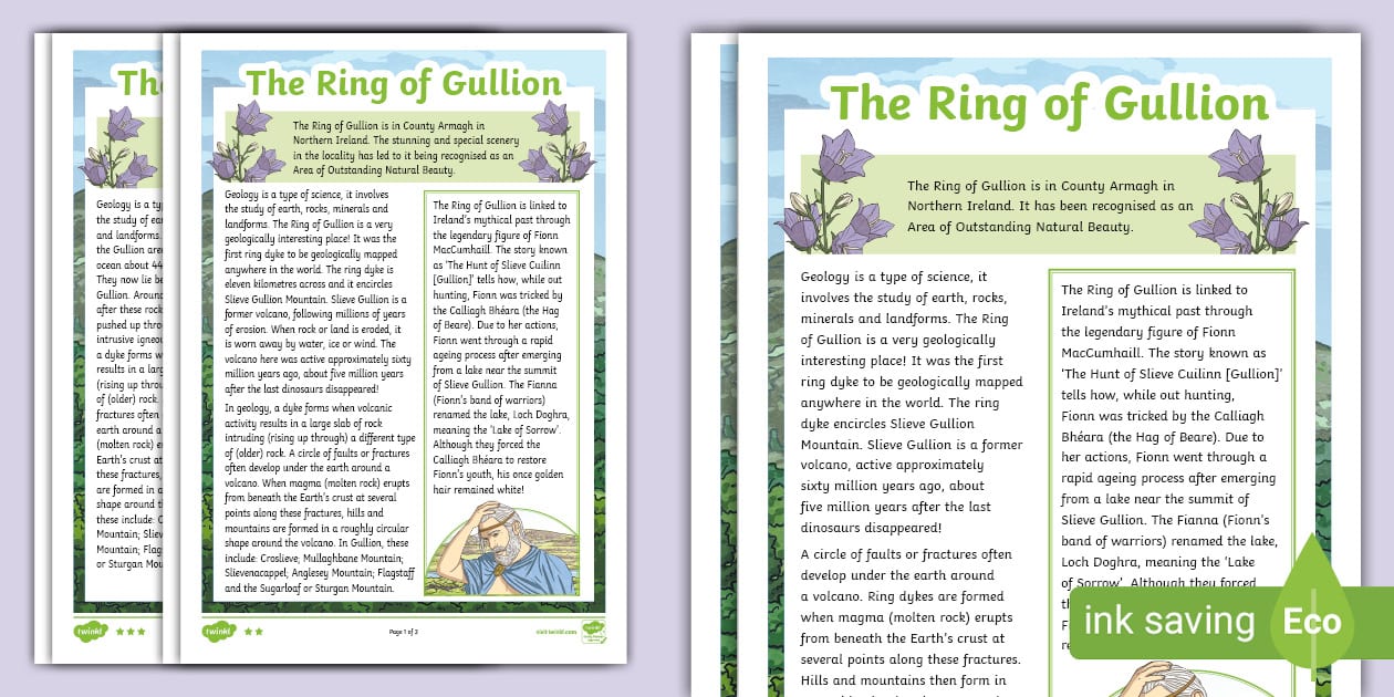 The Ring of Gullion Differentiated Comprehension Activity