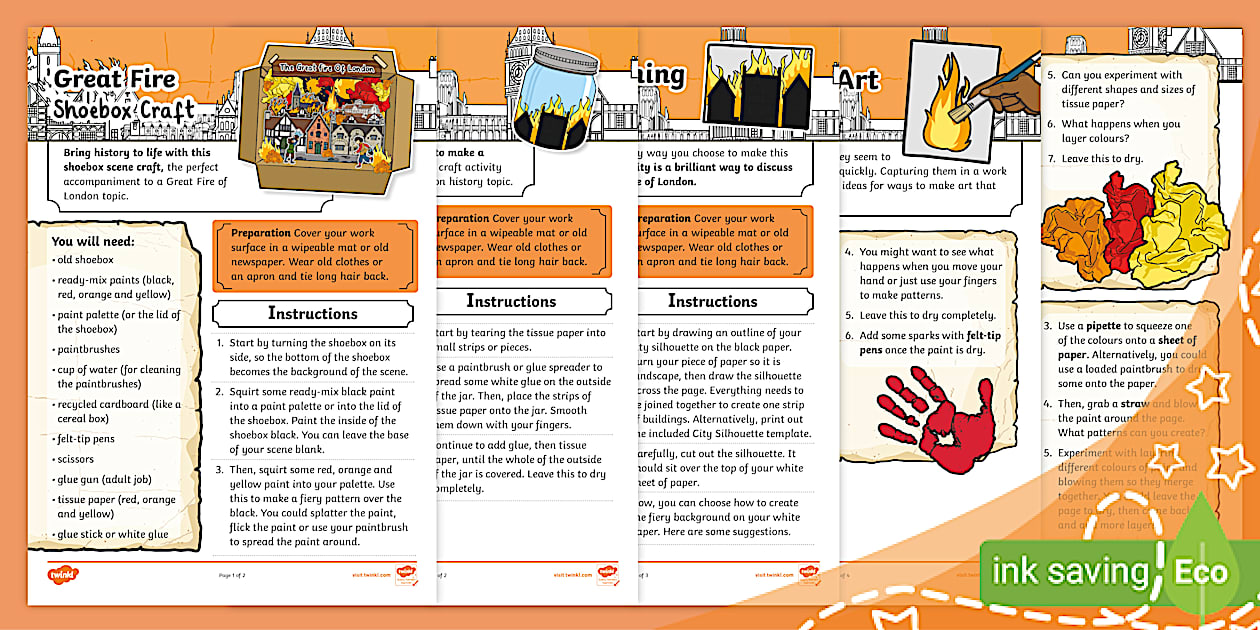 Great Fire of London: Arts and Crafts Pack - Twinkl