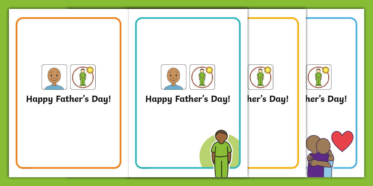 Twinkl Symbols: Father's Day Card Inserts (teacher made)