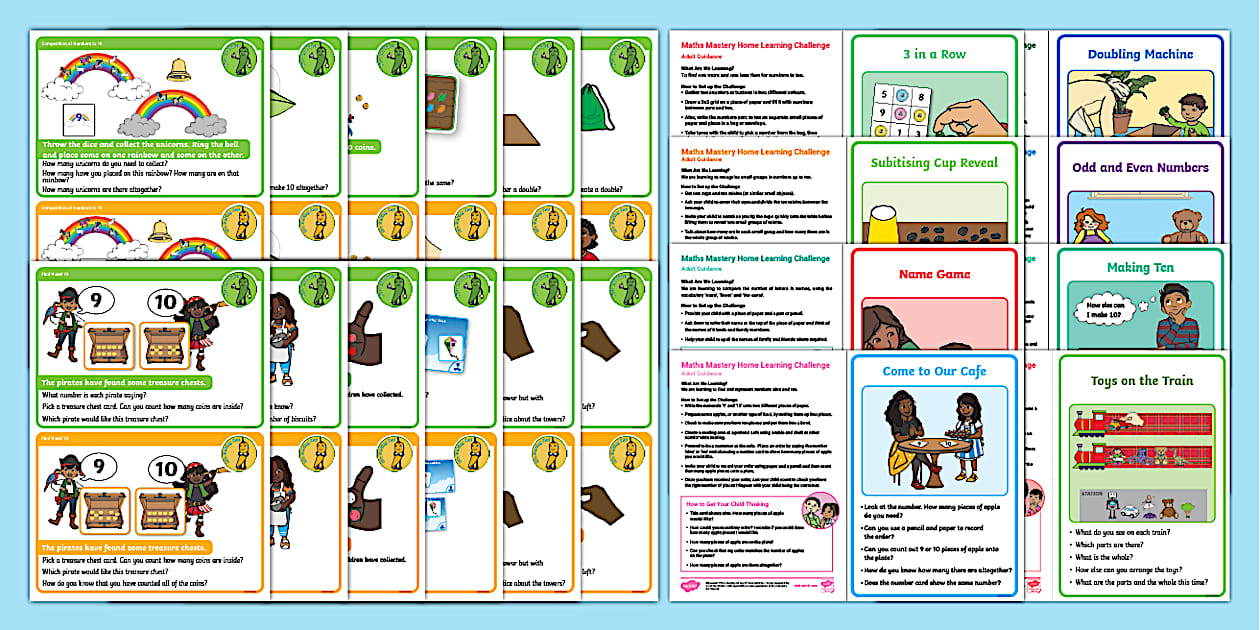 👉 EYFS White Rose Maths Maths Challenges Building 9 and 10