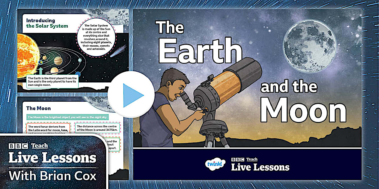 FREE! - Moon and Earth - Powerpoint - BBC Live - Primary Resources