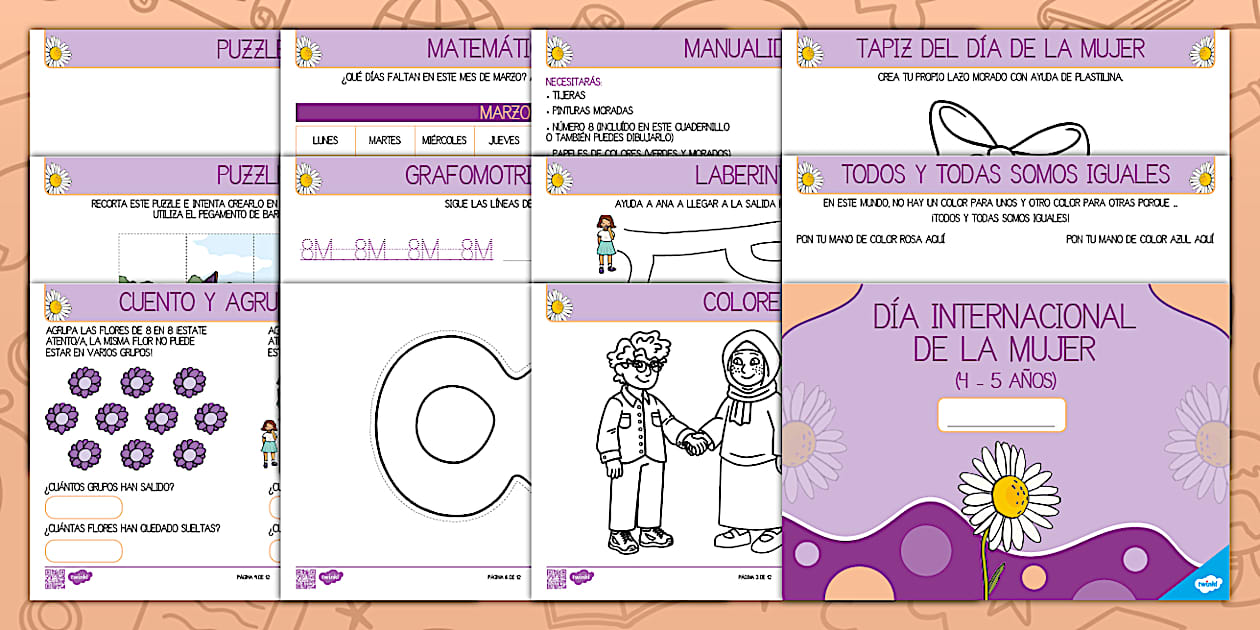 Cuadernillo de actividades: Día Internacional de la Mujer - Educación ...