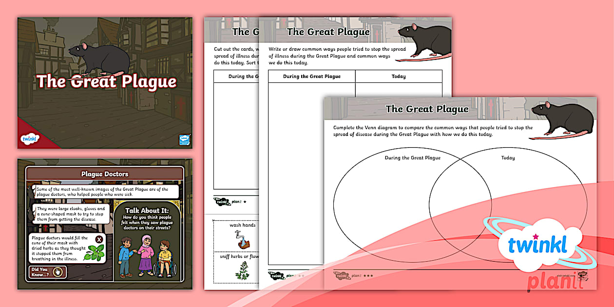 KS1 The Plague Information PowerPoint and Activity - Twinkl