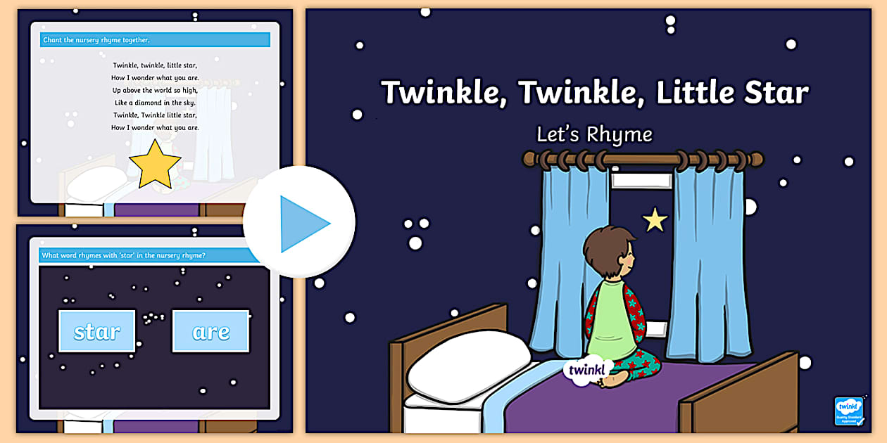 Twinkle Twinkle Little Star Let's Rhyme PowerPoint - Twinkl
