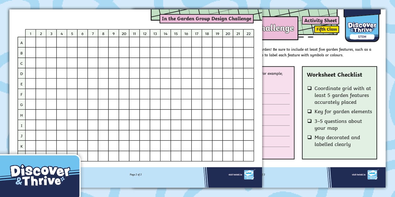 In the Garden Group Design Activity Sheet - Twinkl