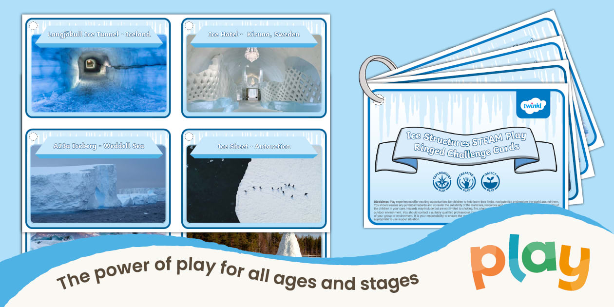 Ice Structures STEAM Play Ringed Challenge Cards