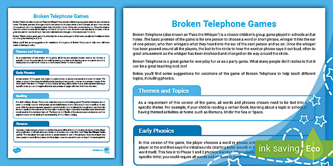 Telephone Game – Fun Communication Activity for Kids