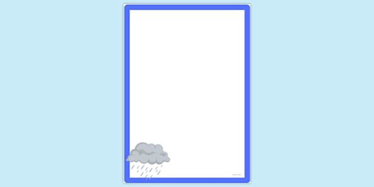 Rainy Page Border | Page Borders | Twinkl (teacher made)