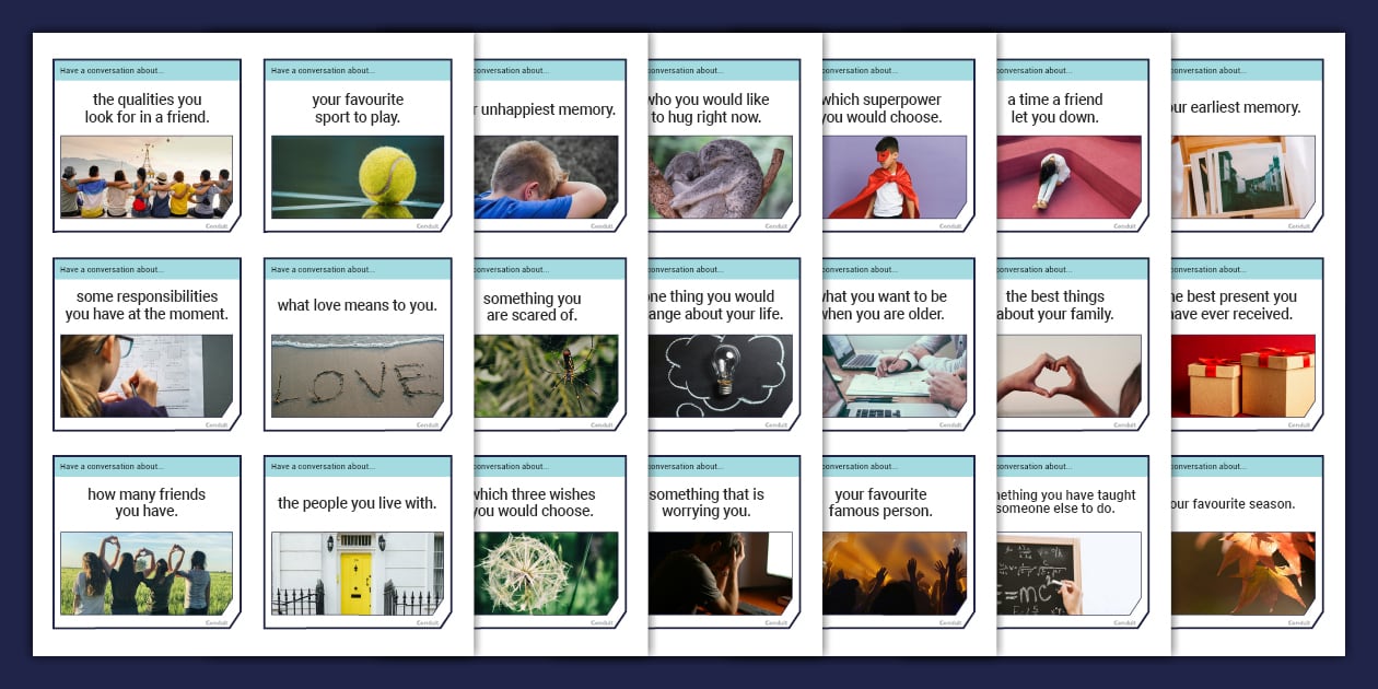 Reinforcing Social Wellbeing: Conversation Prompt Cards