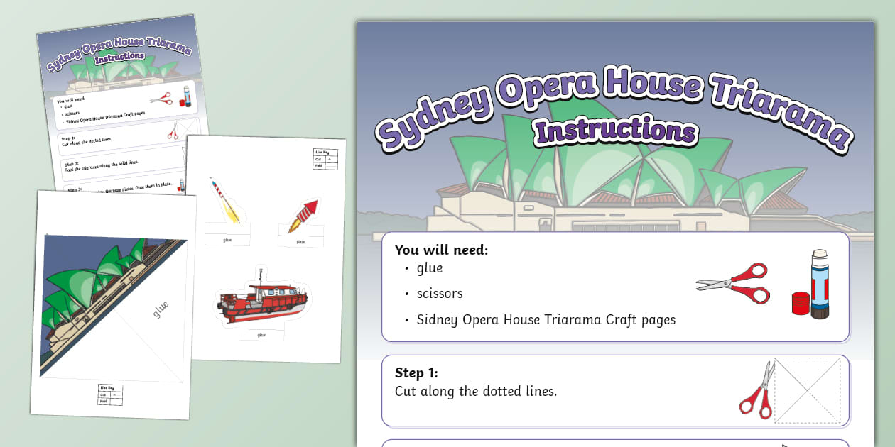 * NEW * Sydney Opera House Triarama Craft (teacher made)