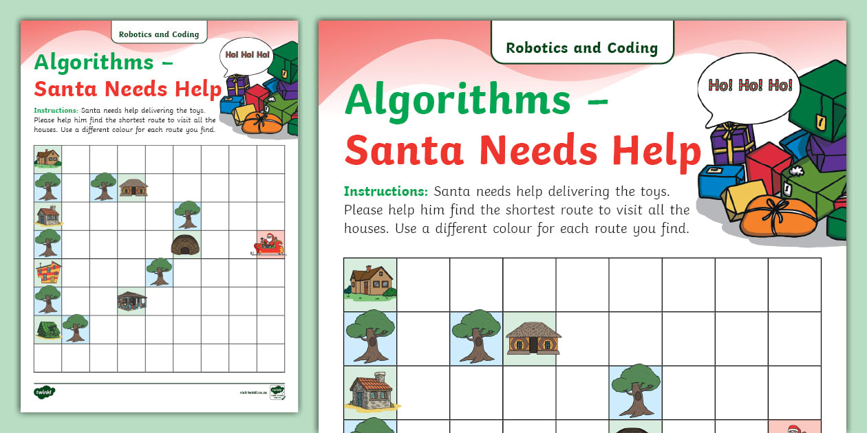 Robotics and Coding - Santa Needs Help (Teacher-Made)