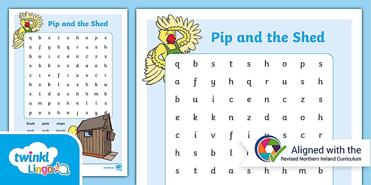 Pip and the Shed Word Search (teacher made) - Twinkl