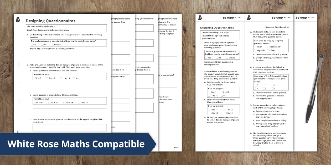 👉 Designing Questionnaires (teacher made) - Twinkl