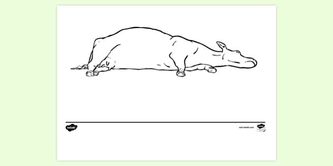 Sleeping Cow Colouring Sheet | Colouring Sheets - Twinkl