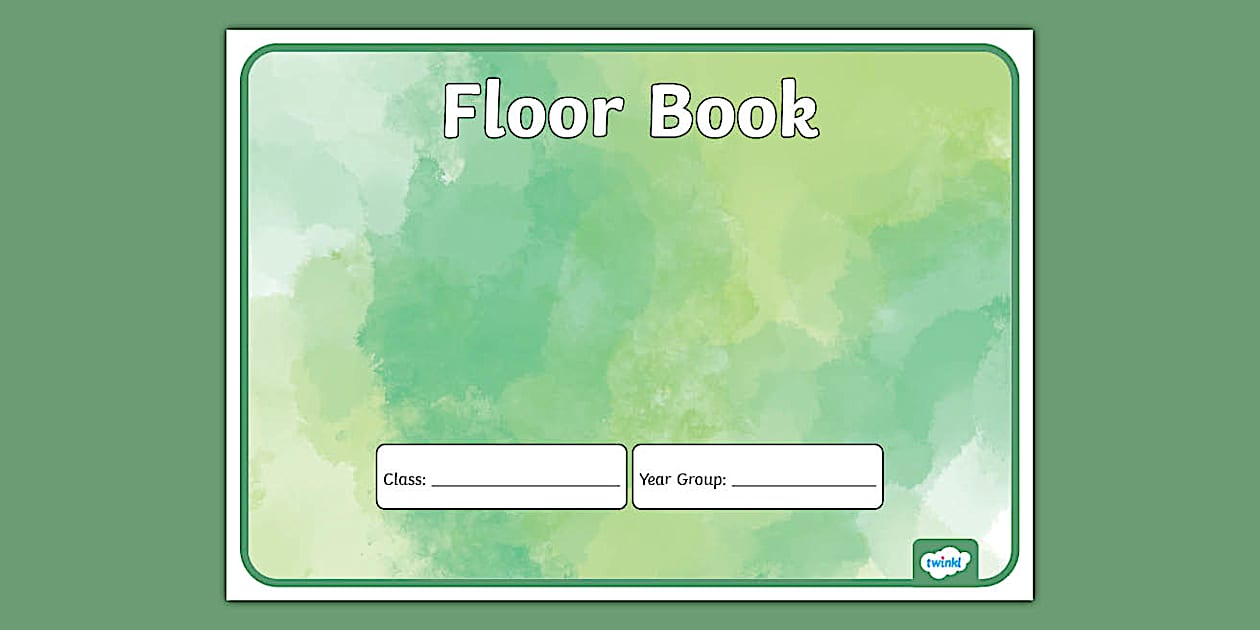 Water Colour Themed Floor Book A3 Book Cover (teacher made)