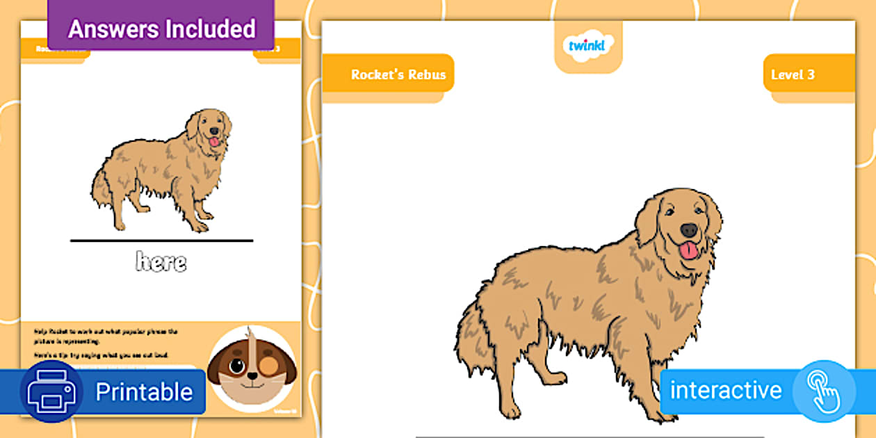 Rocket's Rebus - Volume 10 - Kids Logic Puzzle – Twinkl - L3