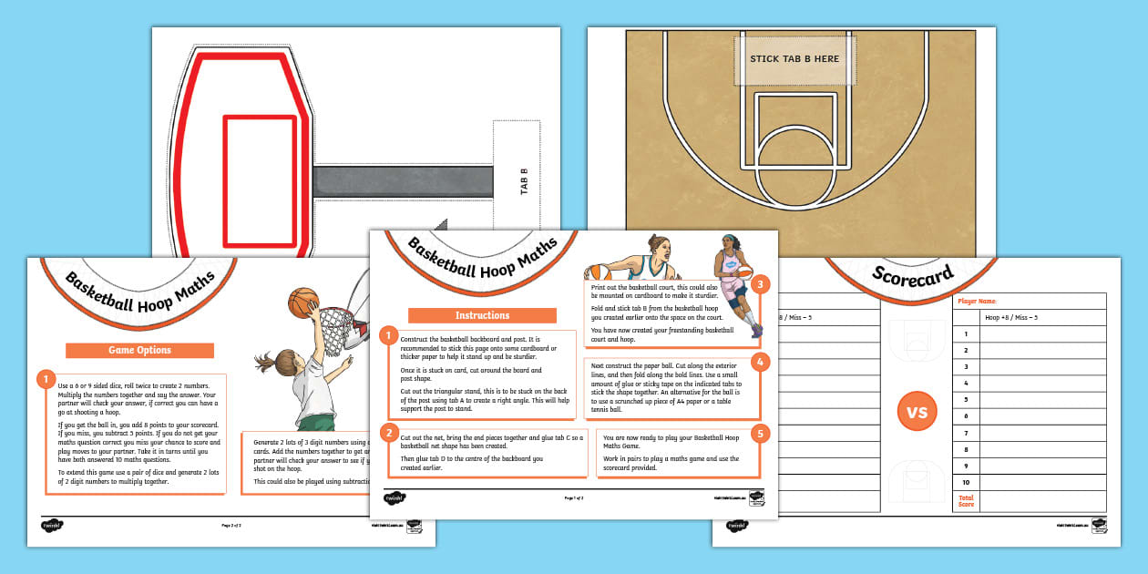 Basketball Maths Game - Twinkl Maths Resources - Twinkl