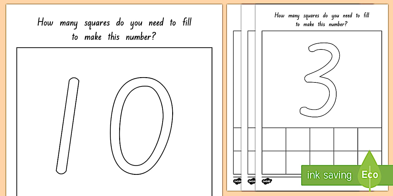 Editable Representing Number Counting Worksheet - Twinkl