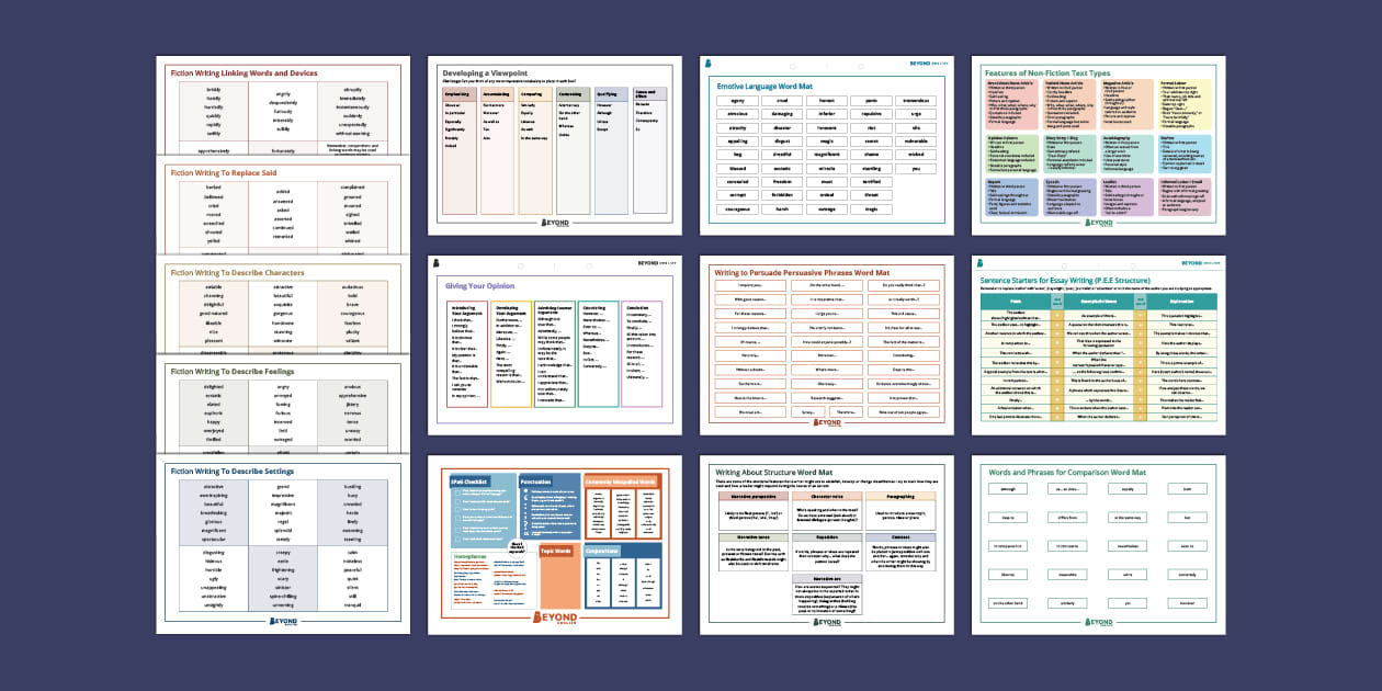 GCSE English Language Word Mats Bundle - Twinkl