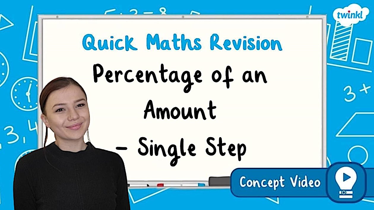 👉 Percentage of an Amount - One Step | KS2 Maths Concept Video
