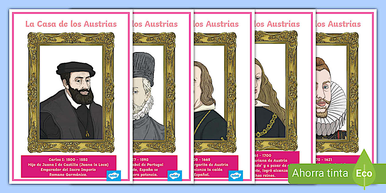 Pósters: Los reyes de la Casa de Austria - Twinkl