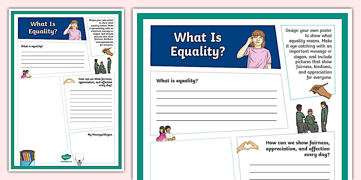 Design your own What is Equality? Poster (teacher made)