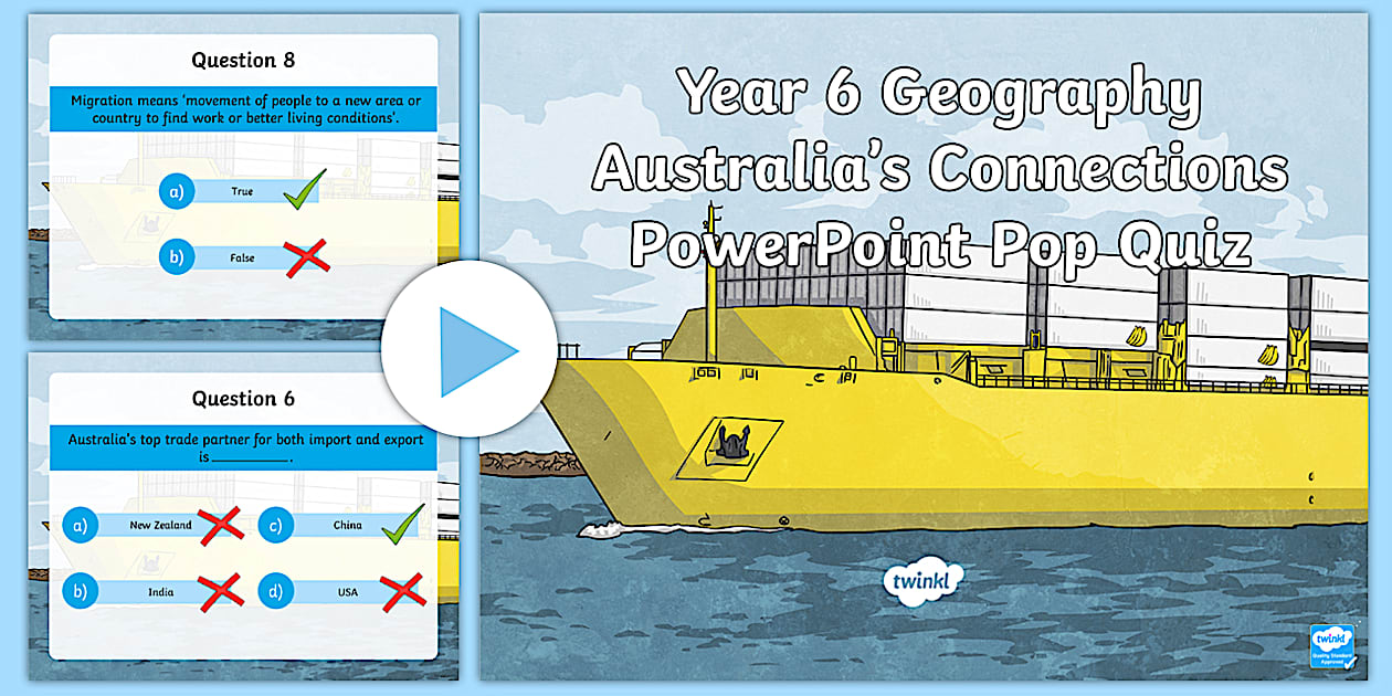 Australia's Connections PowerPoint Pop Quiz