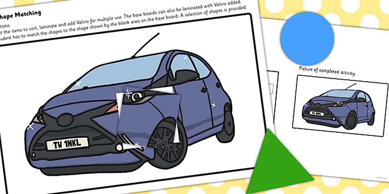 Editable Workstation Pack Various Shape Matching Activities