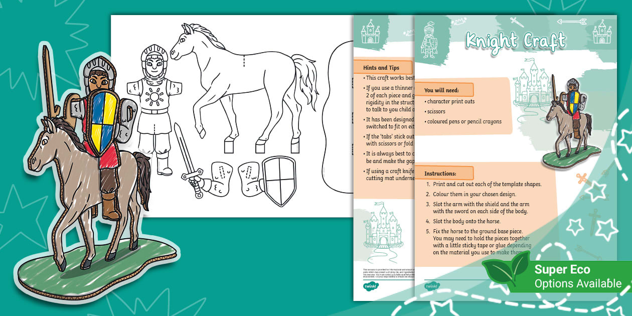 Knight Craft Instructions (teacher made) - Twinkl