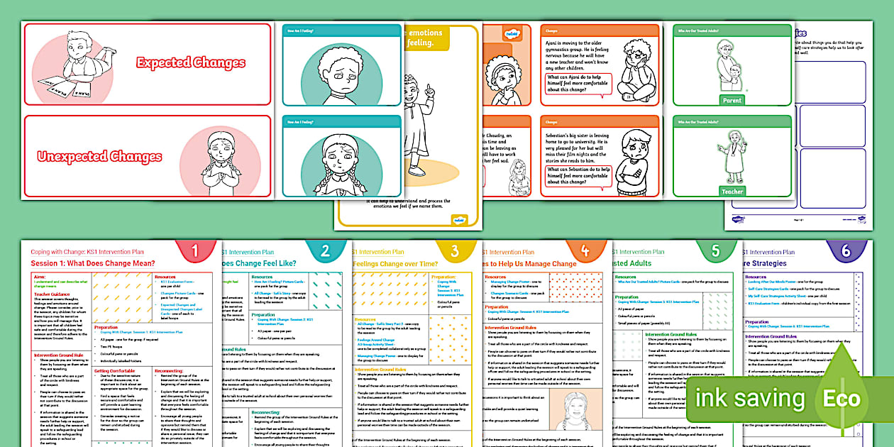 Coping with Change KS1 SEMH Intervention Pack - Twinkl