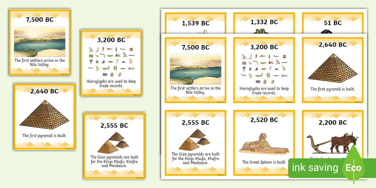 KS2 Ancient Egypt Timeline Activity - Primary Resource