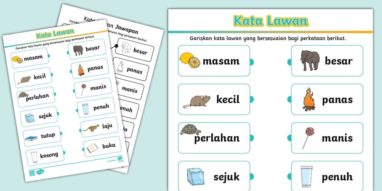 * NEW * Aktiviti Padanan Kata Lawan (Lehrer gemacht)