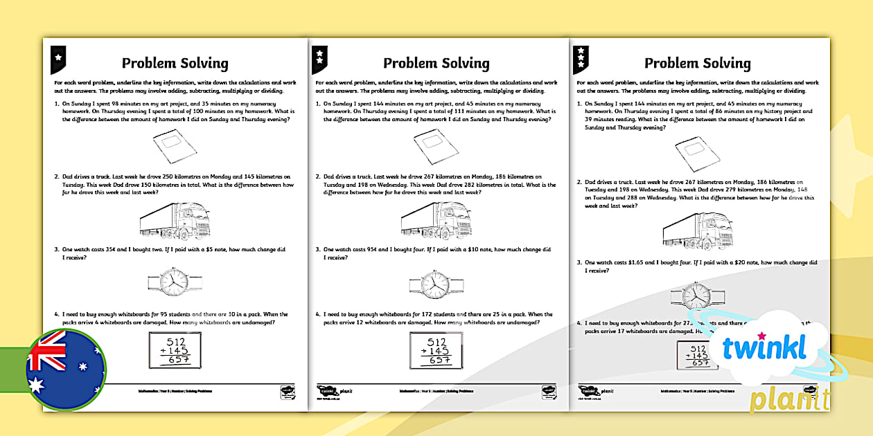 Year 5 Number Solving Problems Home Learning Tasks - Twinkl