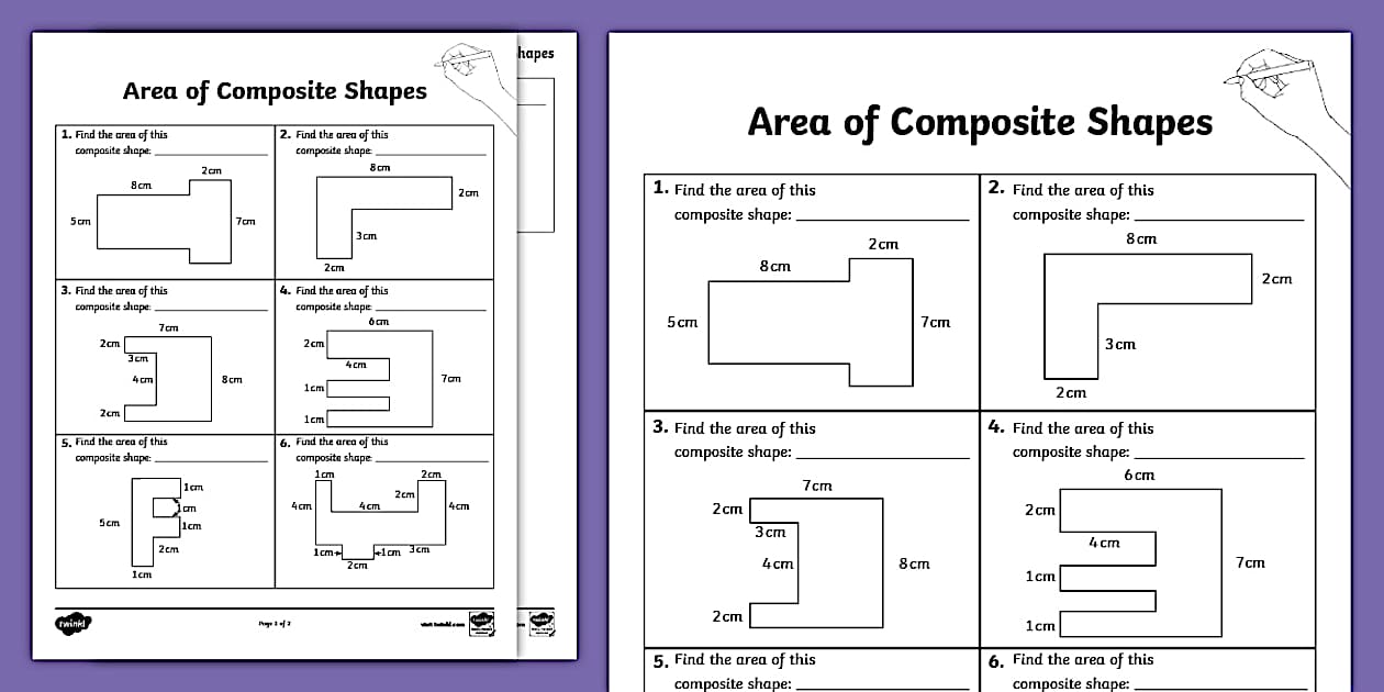 Third Grade Area of Composite Shapes Challenge Cards