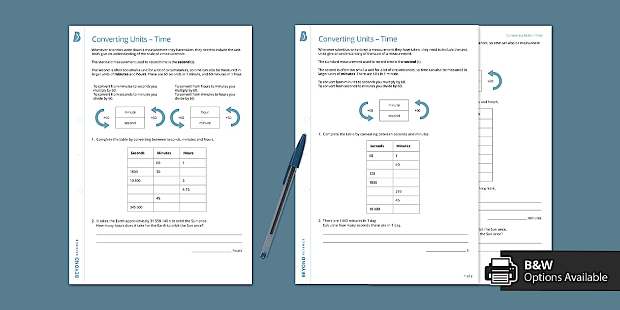 Converting Units - Time | Science | Beyond (teacher made)