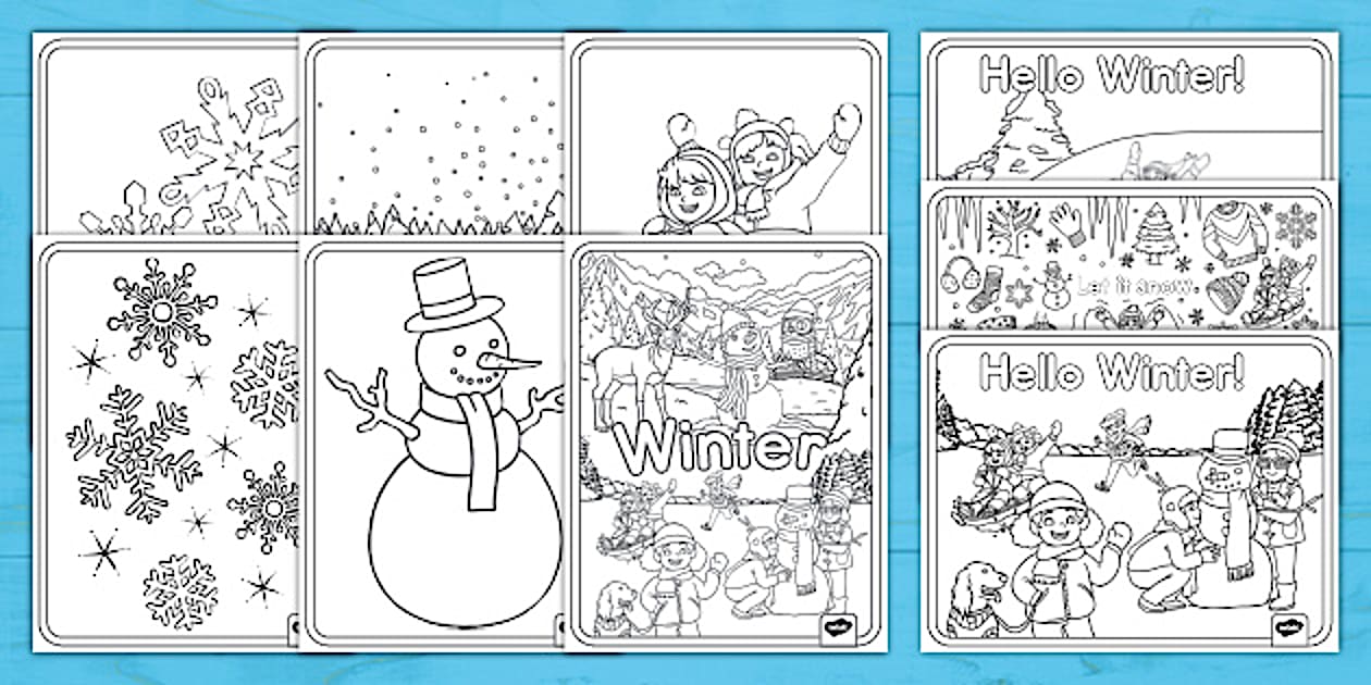 Winter in Canada: Colouring Activity (teacher made) - Twinkl