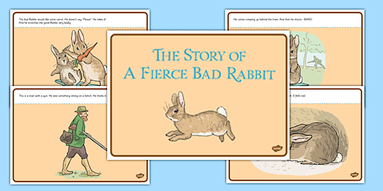 Cursive Beatrix Potter - The Story of a Fierce Bad Rabbit Story