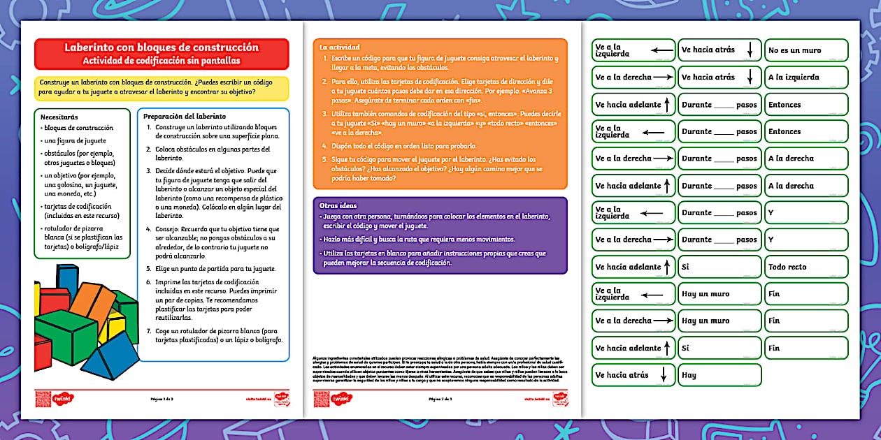 Actividad de codificación: Laberinto con bloques de construcción ...