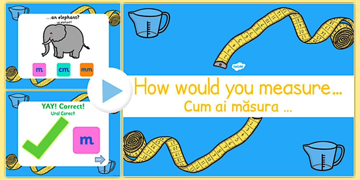 Measure Objects PowerPoint Game Romanian Translation