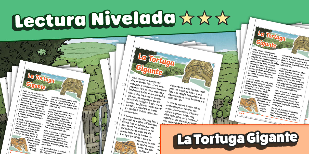 Comprensión de Lectura | Horacio Quiroga | La Tortuga Gigante