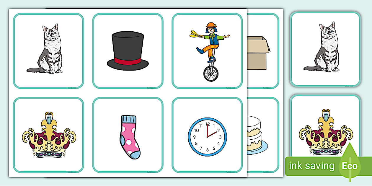 Rhyming Picture Cards (teacher made) - Twinkl